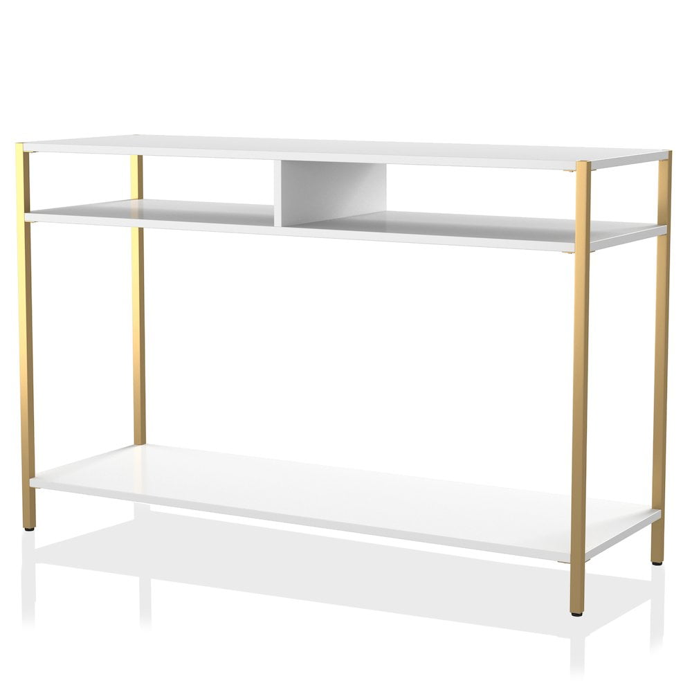 Furniture of America Mirah Contemporary Metal 3-Shelf Console Table ...
