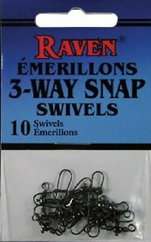 Raven 3 Way Snap Fishing Swivel Pack of 10 - Walmart.com
