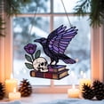 Raven Acrylic Suncatcher Window Hanging, Single-Sided UV Printed Faux ...