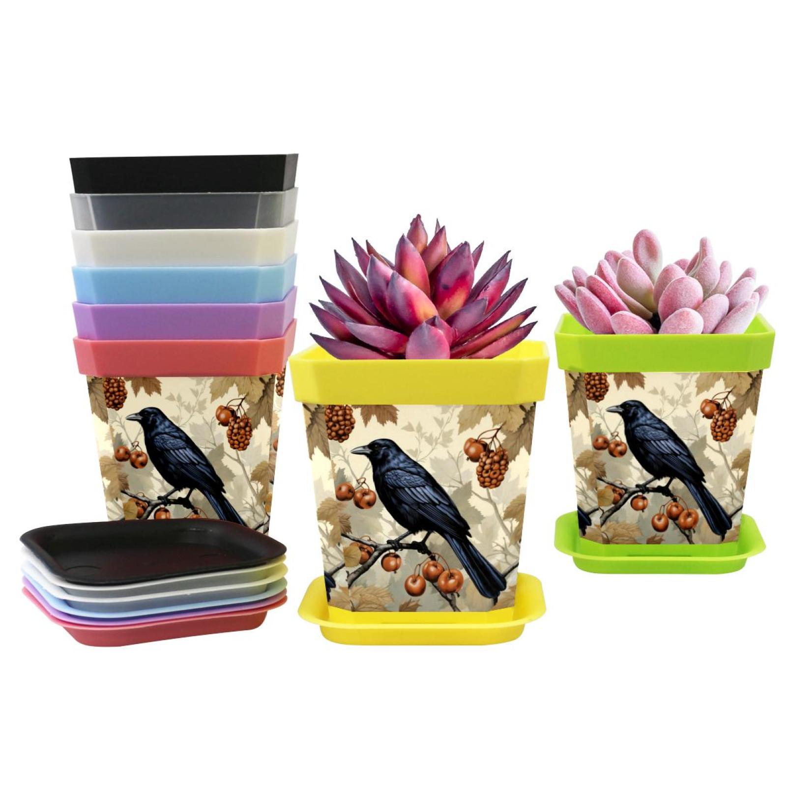 Raven Birds Caribbean Planter 8PCS - Lightweight Indoor Outdoor 8 ...