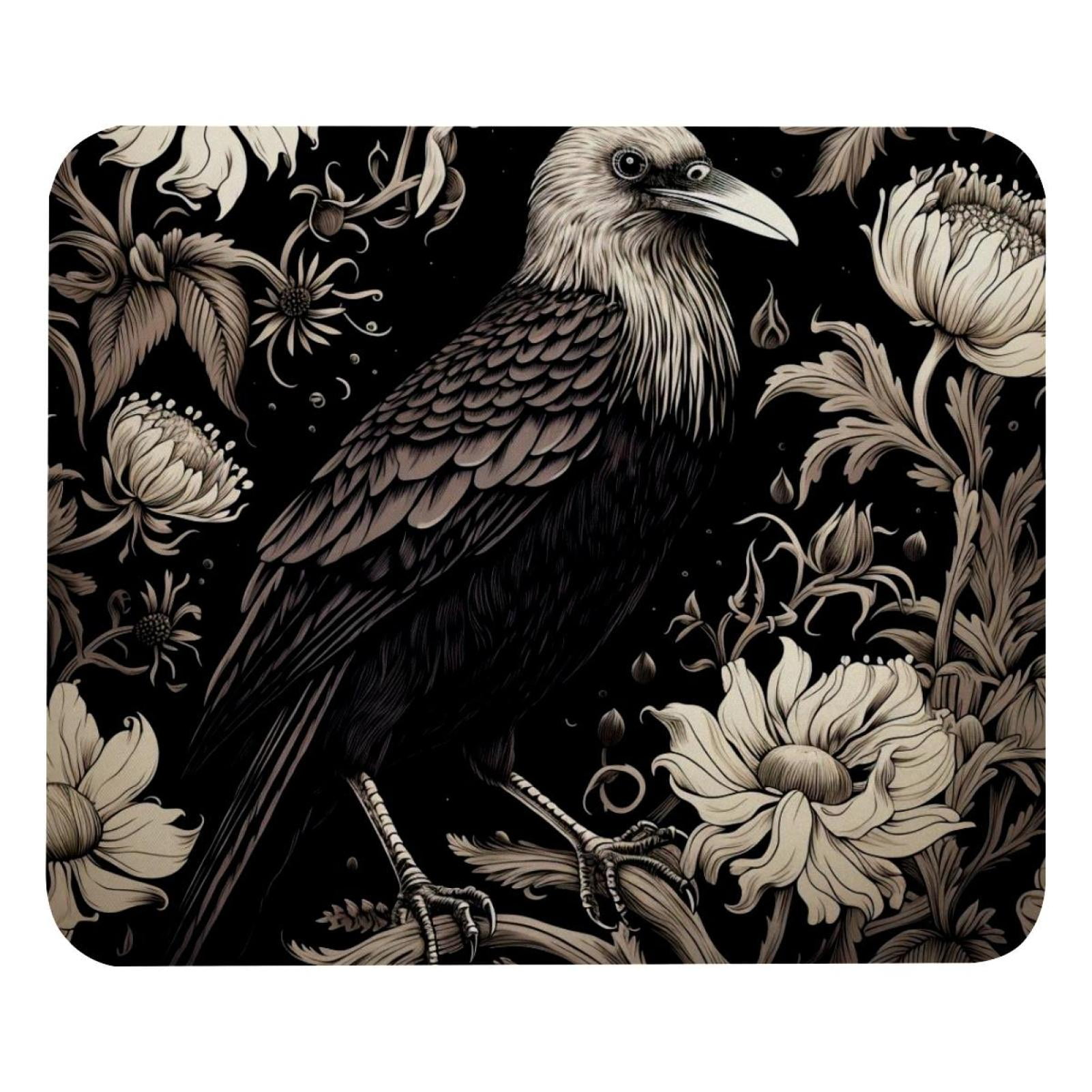 Raven Birds Pattern Mousepad Square Thickness 2mm Desk Mat Office Home ...
