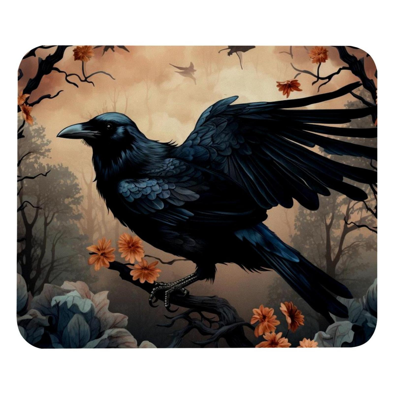 Raven Birds Pattern Mousepad Square Thickness 2mm Desk Mat Office Home ...