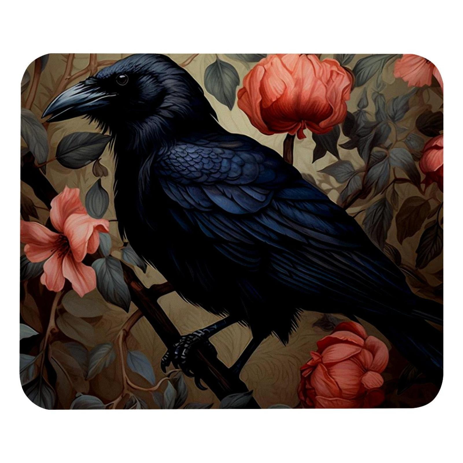 Raven Birds Pattern Mousepad Square Thickness 2mm Desk Mat Office Home ...