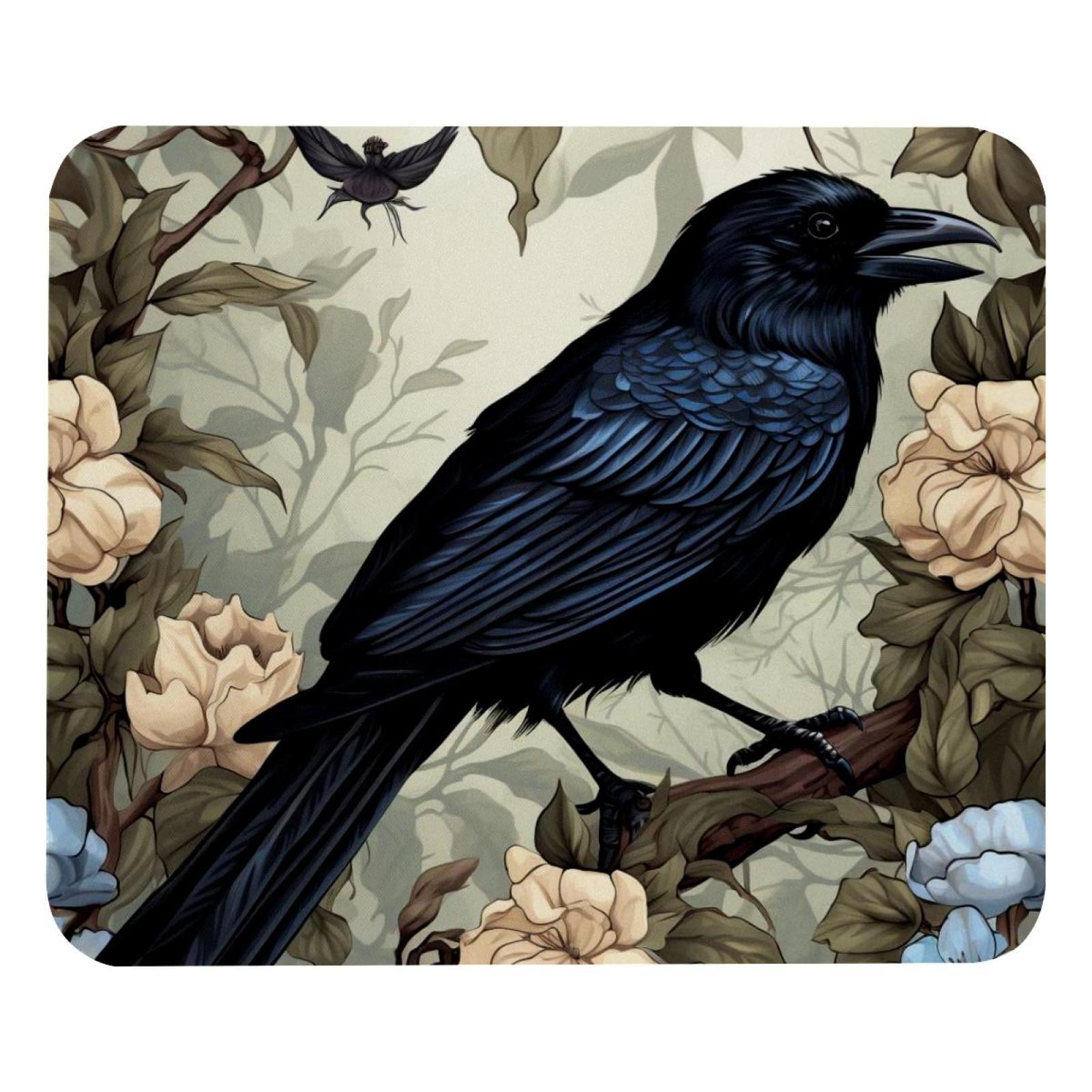 Raven Birds Pattern Mousepad Square Thickness 2mm Desk Mat Office Home ...