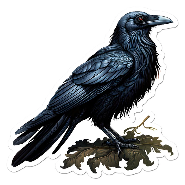 Raven Crow Blackbird Sticker Phone Decal Water Bottle Stickers Car ...