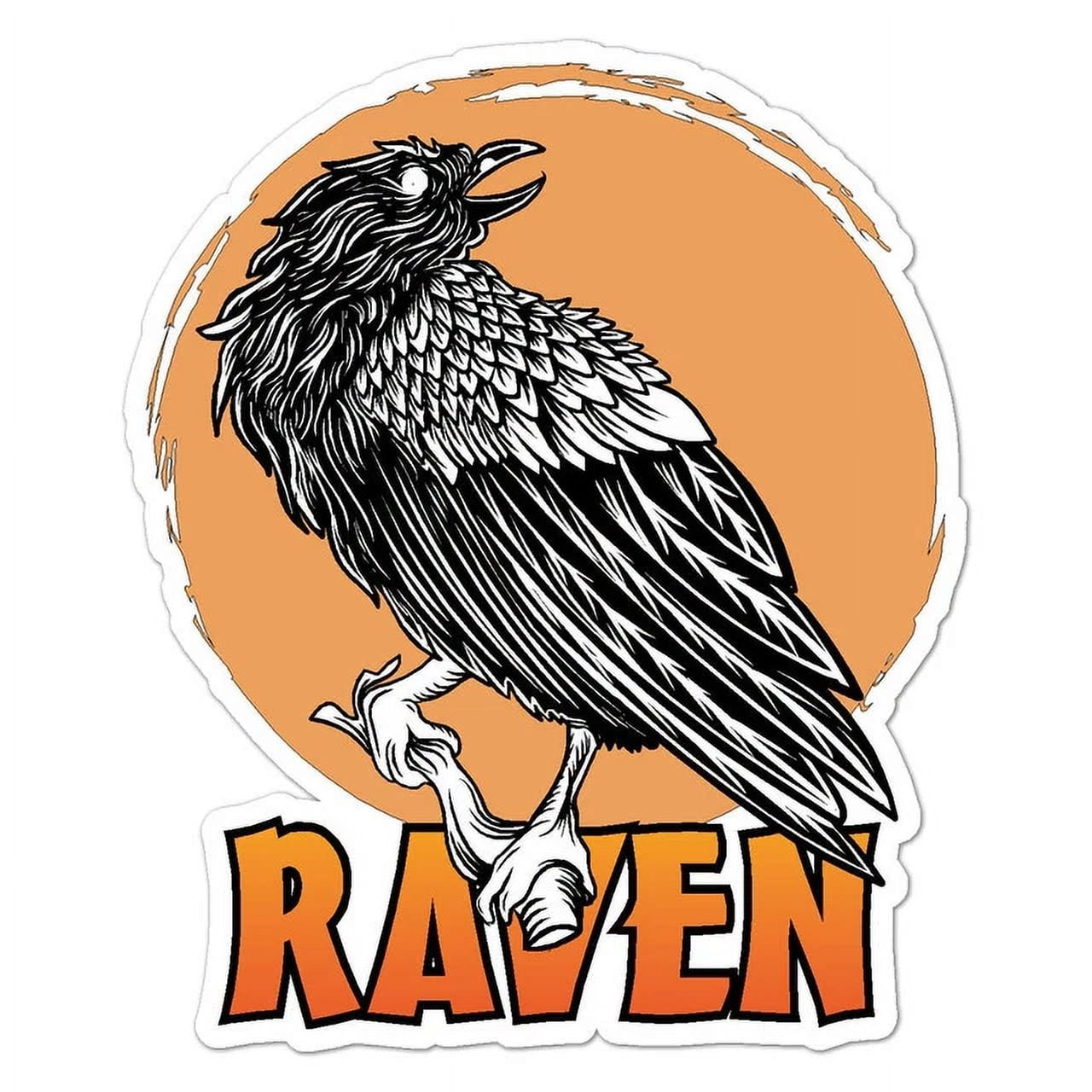 Raven Crow Magpie Sticker Indoor Outdoor Phone Decal Water Bottle ...