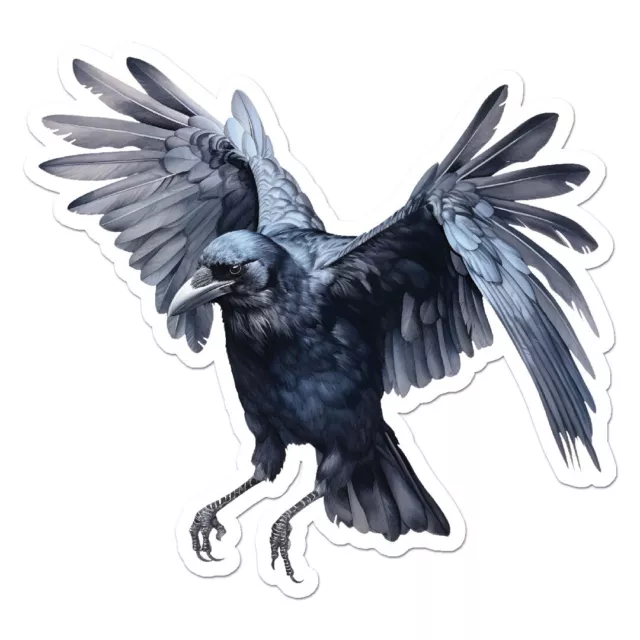 Raven Crow Sticker Phone Decal Water Bottle Stickers Car Decals, Laptop ...