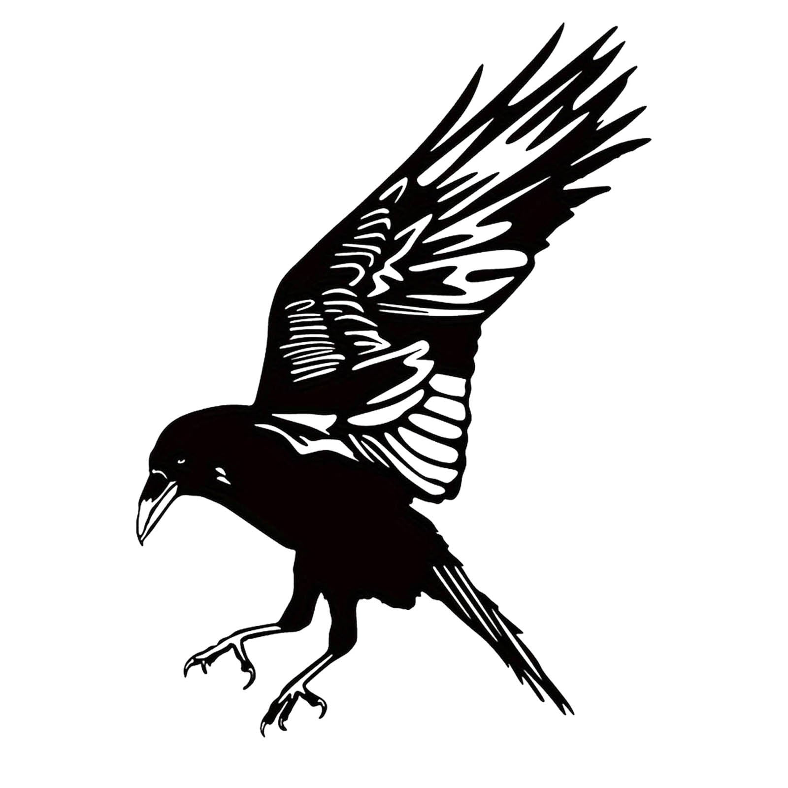 Raven Decor Metal Wall Art, Black Crows Metal Wall Hanging Indoor ...