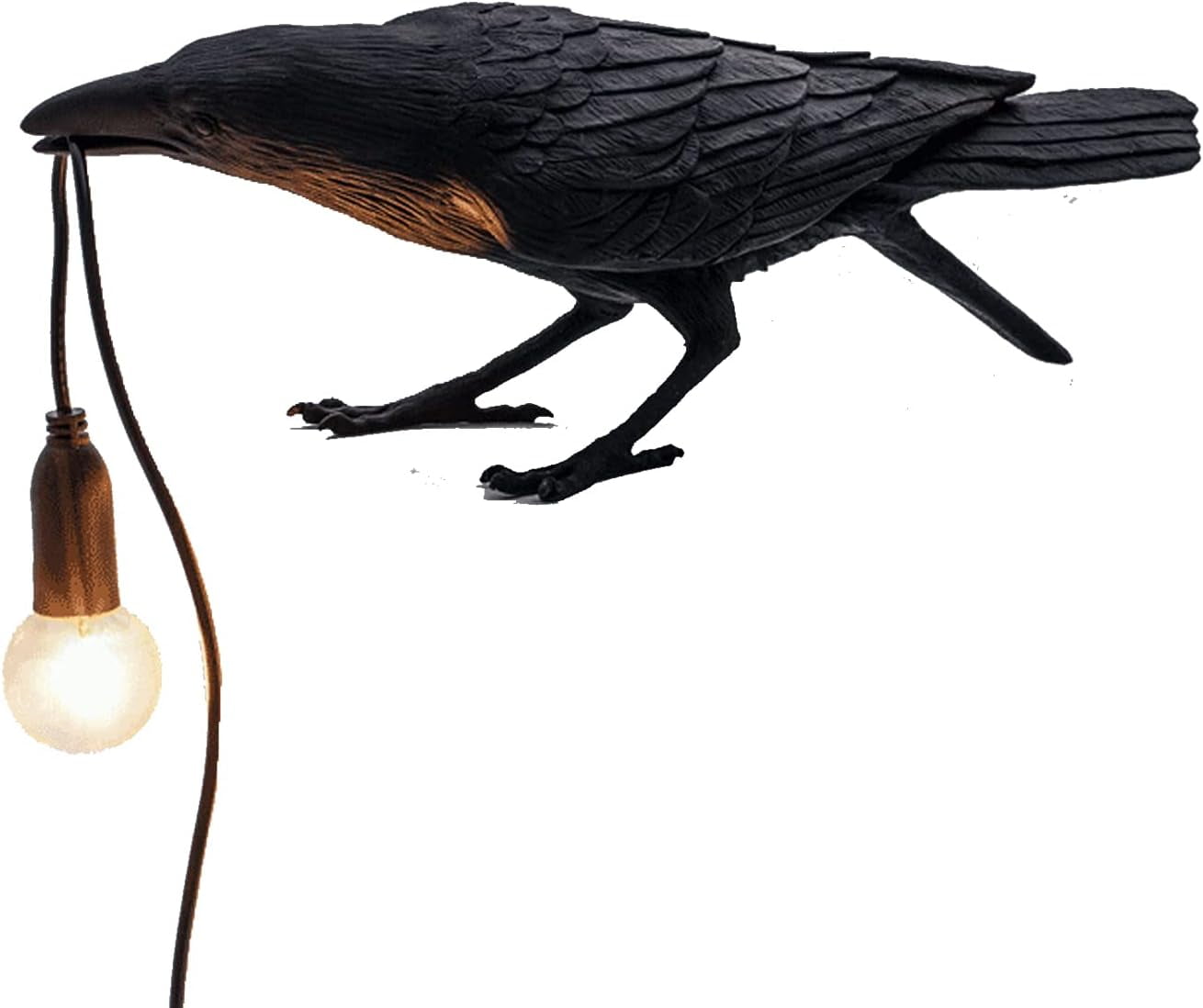 Raven Desk Lamp, Raven Lamp, Bird Lamp, Resin LED Bird Lamp for Bedroom ...