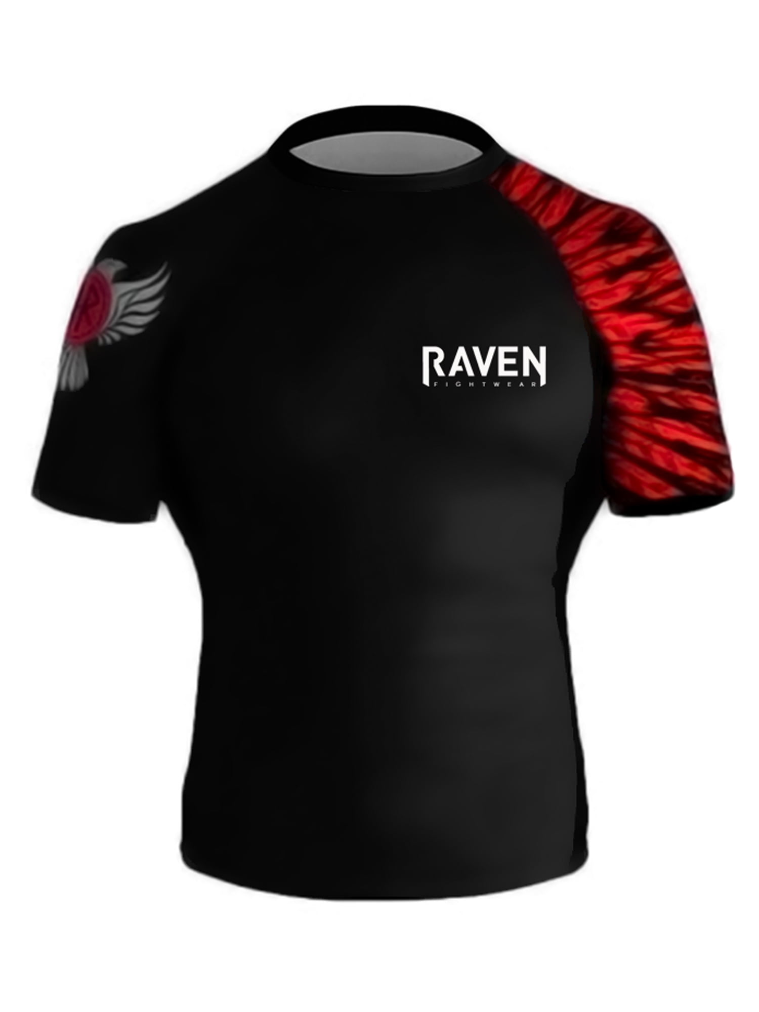 Raven Fightwear Men's Aerial Assault BJJ Rash Guard Short Sleeve MMA ...