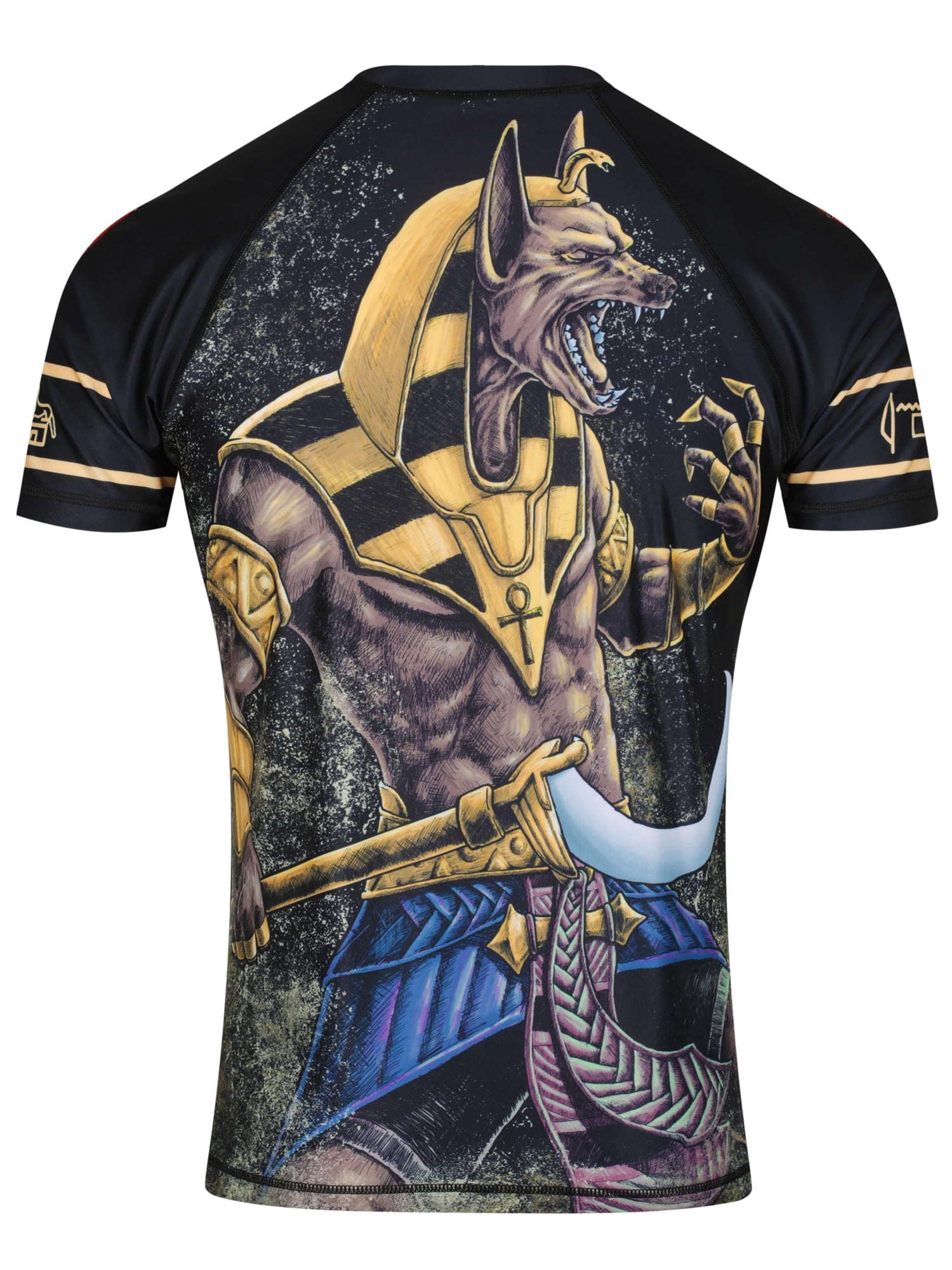 Raven Fightwear Men's Anubis Short Sleeve BJJ Rash Guard MMA Black ...