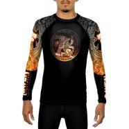 Raven Fightwear Men's Aztec Ranked BJJ Jiu Jitsu Rash Guard MMA Black ...