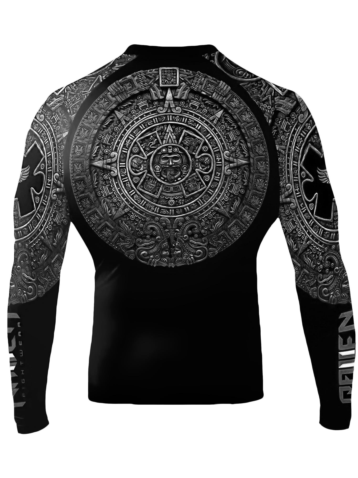 Raven Fightwear Men's Aztec Ranked BJJ Jiu Jitsu Rash Guard MMA Black ...