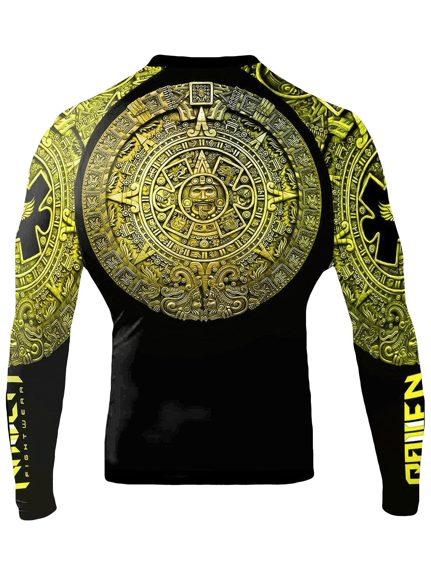 Raven Fightwear Men's Aztec Ranked BJJ Rash Guard MMA Yellow - Walmart.com