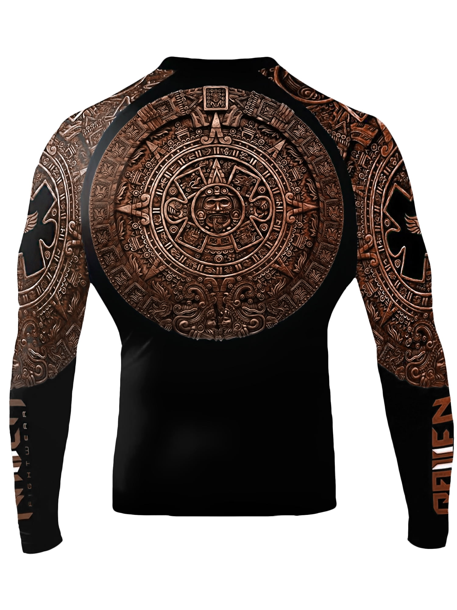 Raven Fightwear Men's Aztec Ranked Rash Guard MMA BJJ Brown - Walmart.com