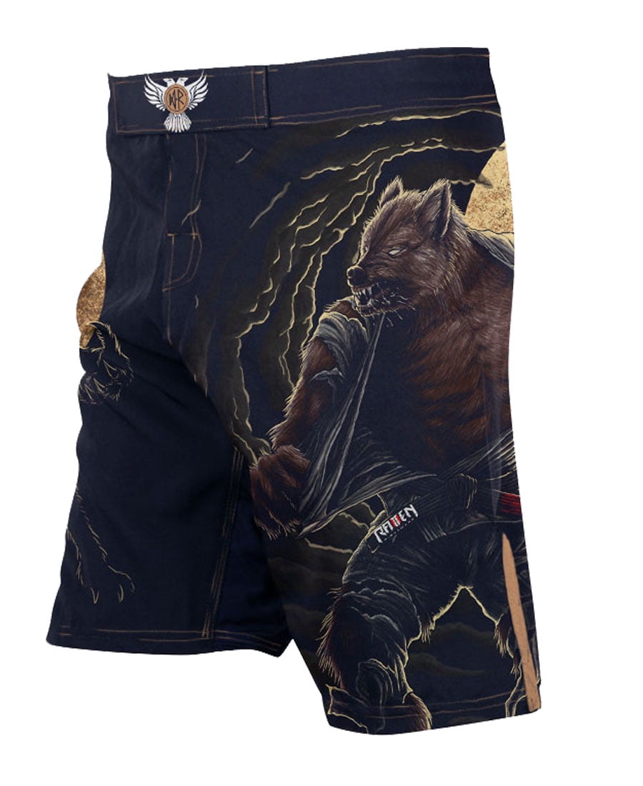 Raven Fightwear Men's BJJ Horror Werewolf MMA Fight Shorts - Walmart.com