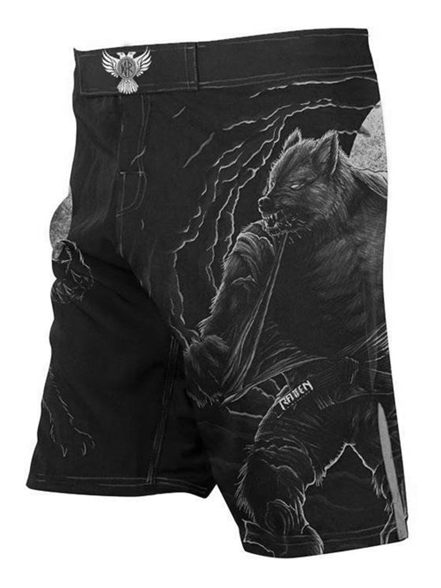 Raven Fightwear Men's BJJ Horror Werewolf MMA Shorts BJJ Black Edition ...
