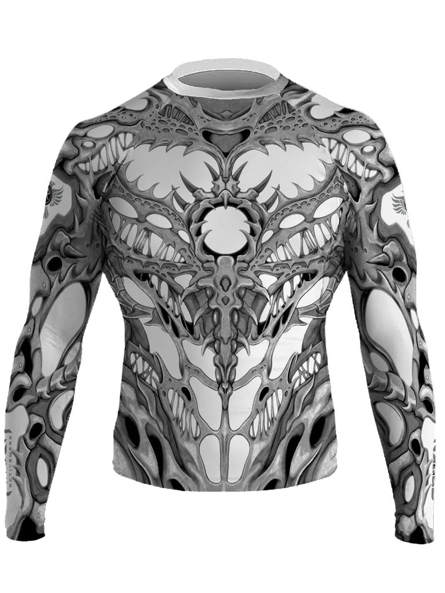 Raven Fightwear Men's Biomechanical BJJ Rash Guard MMA White - Walmart.com