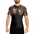 Raven Fightwear Men's Calaveras y Rosas BJJ Rash Guard Short Sleeve MMA ...