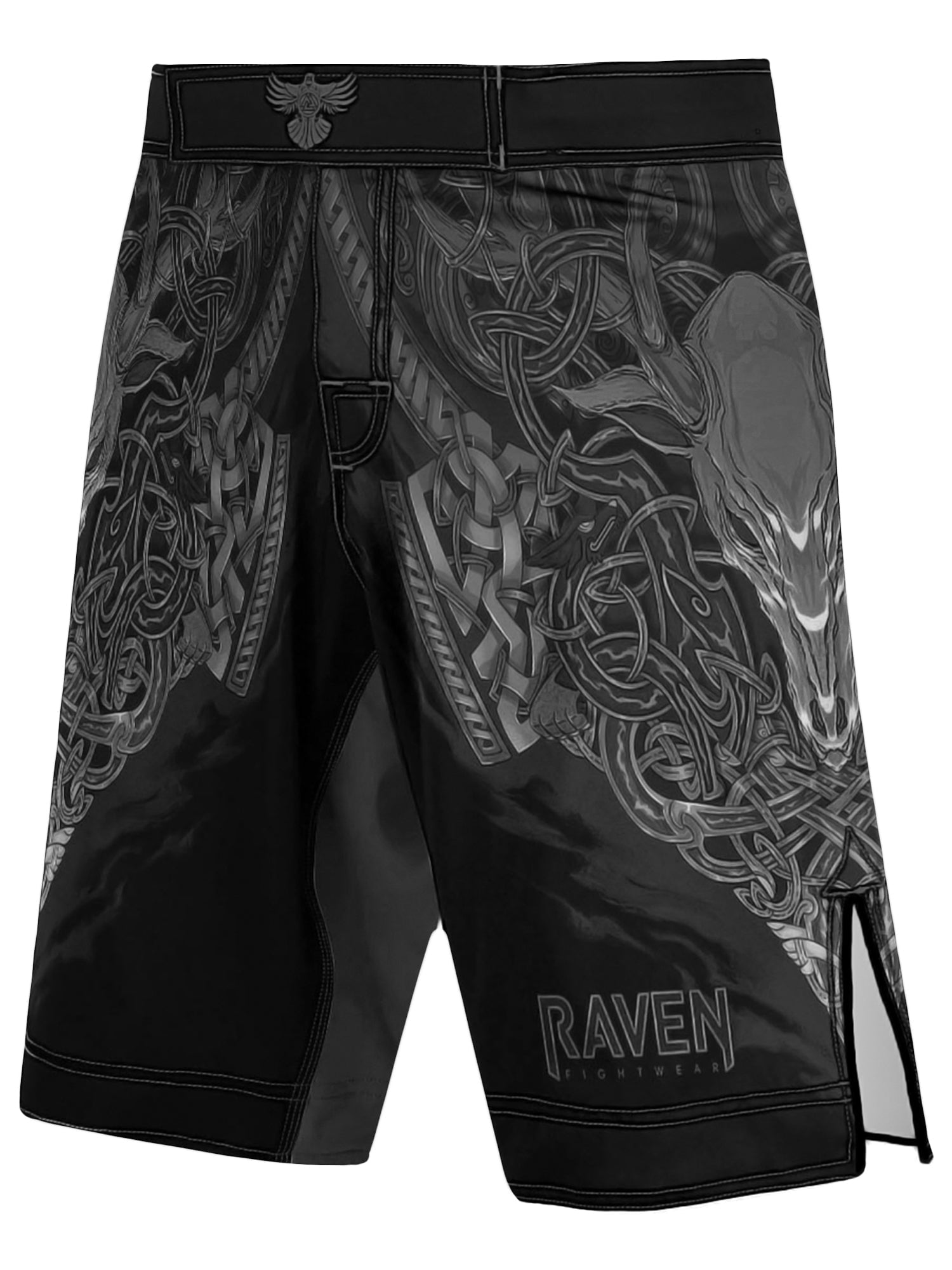 Raven Fightwear Men's Celtic MMA Shorts BJJ Black/Grey - Walmart.com
