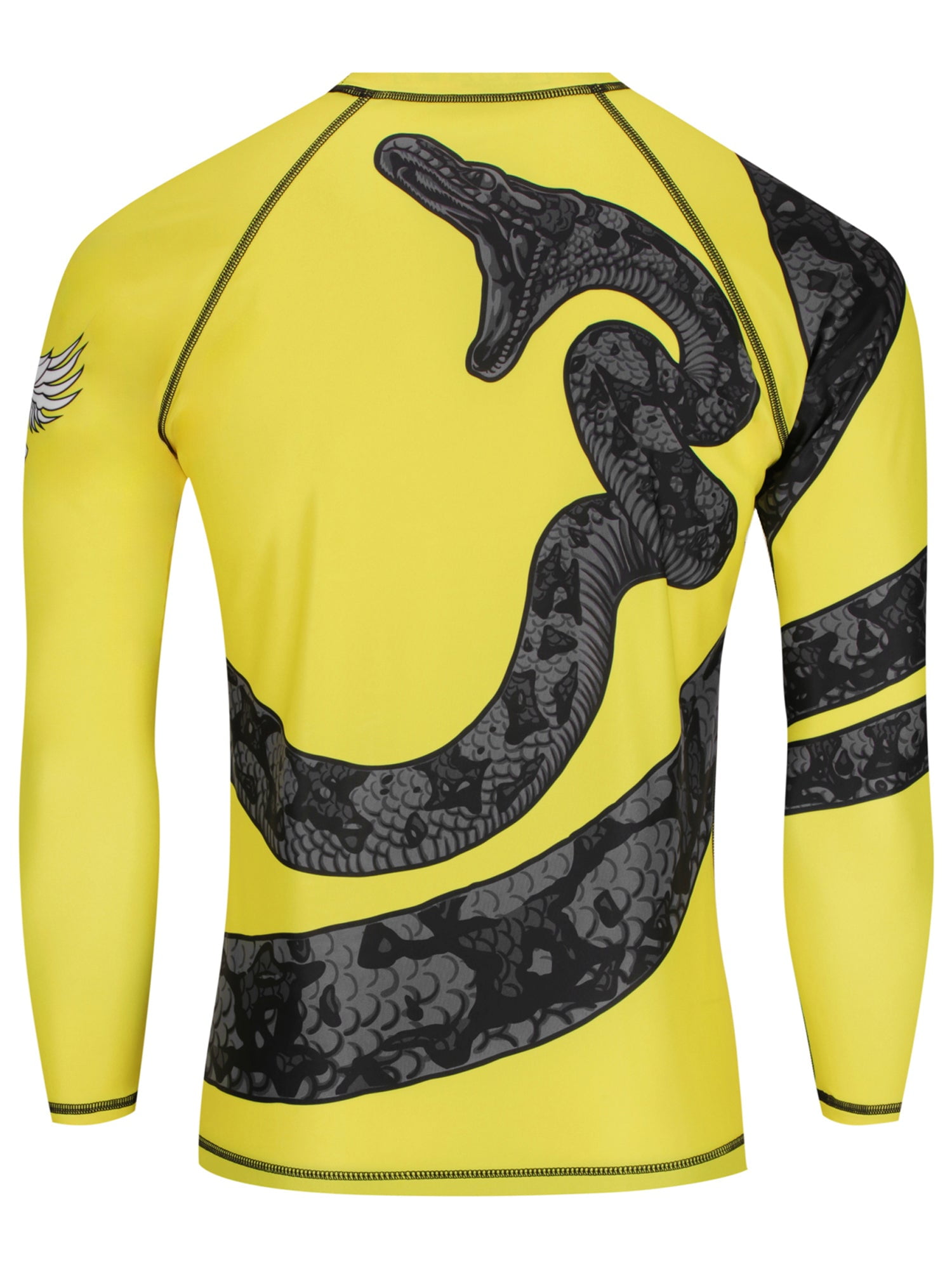 Raven Fightwear Men's Constrictor Snake BJJ Rash Guard MMA Yellow ...