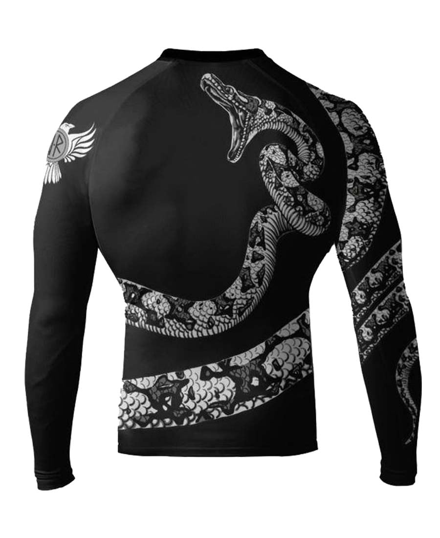 Raven Fightwear Men's Constrictor Snake IBJJF Approved MMA Rash Guard ...