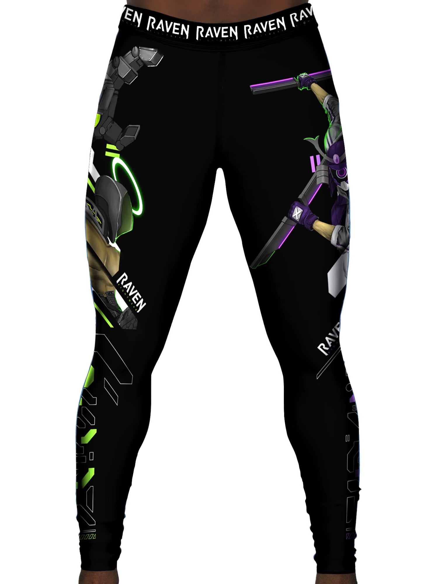 Raven Fightwear Men's Cyberpunk 3.0 No Gi Jiu Jitsu Pants BJJ Spats ...
