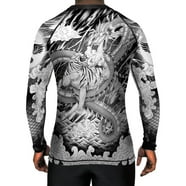 Raven Fightwear Men's BJJ Horror Werewolf Jiu Jitsu BJJ Rash Guard MMA ...
