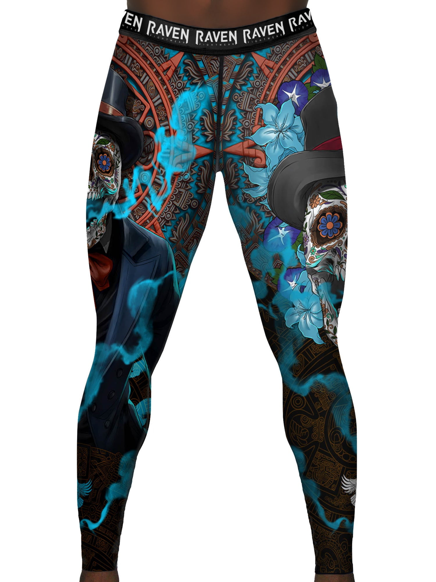Raven Fightwear Men's El Catrin de los Muertos Spats Tights BJJ MMA ...