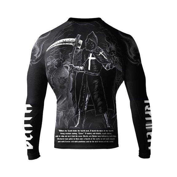 Raven Fightwear Men's Black Dragon BJJ Jiu Jitsu Rash Guard MMA ...