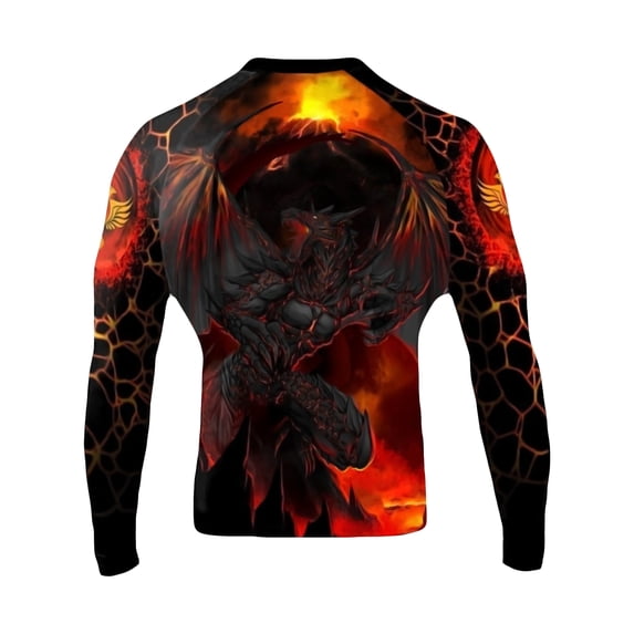 Raven Fightwear Men's Lava Dragon BJJ Jiu Jitsu Rash Guard MMA ...