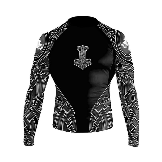 Raven Fightwear Men's Nordic 2.0 Rash Guard IBJJF Approved Black ...