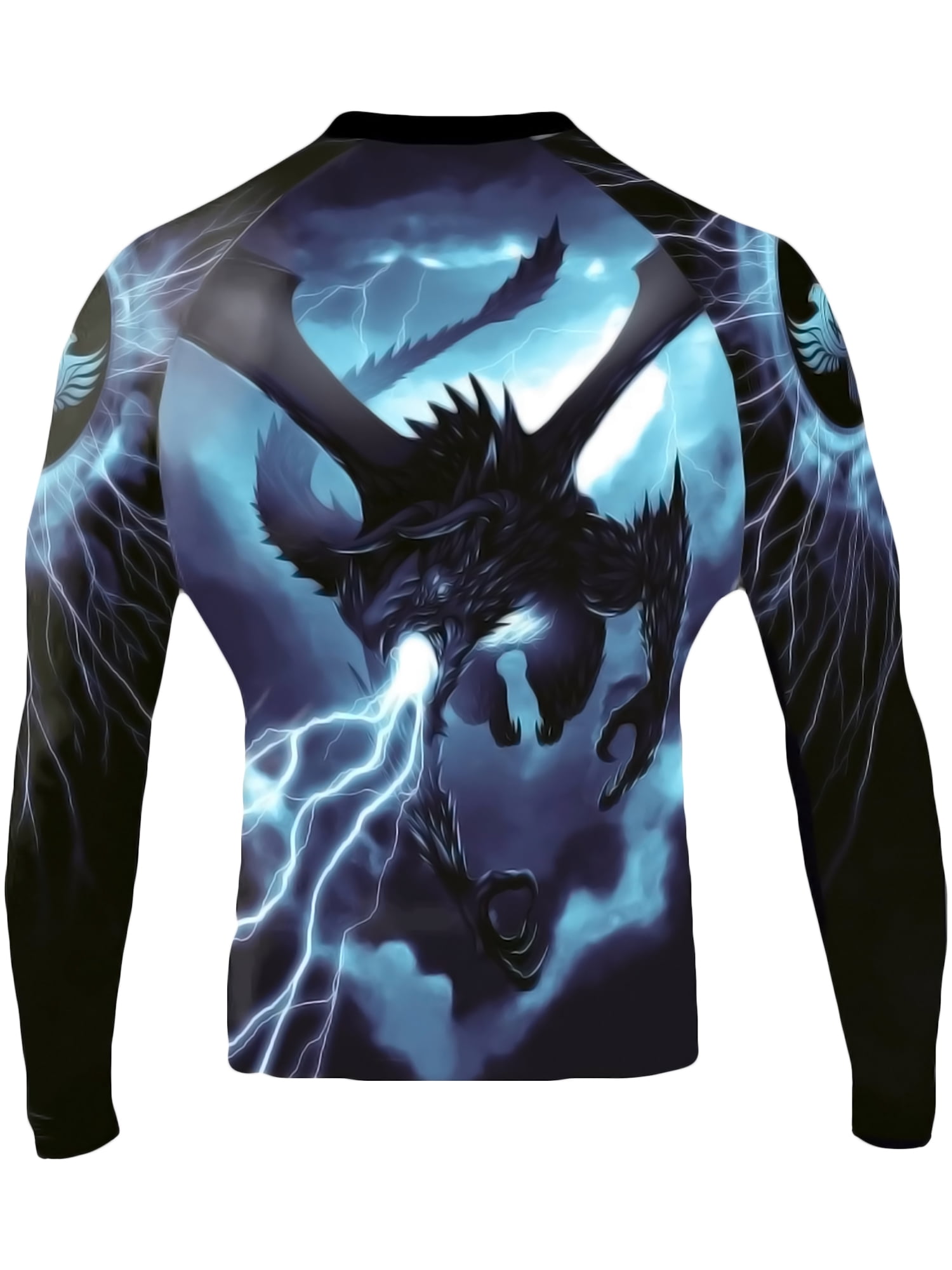 Raven Fightwear Men's Storm Dragon BJJ Rash Guard MMA Black - Walmart.com