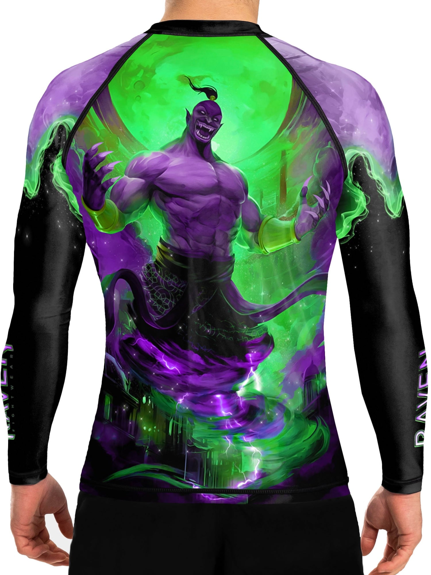 Raven Fightwear Men's The Djinn Rash Guard BJJ MMA Black - Walmart.com