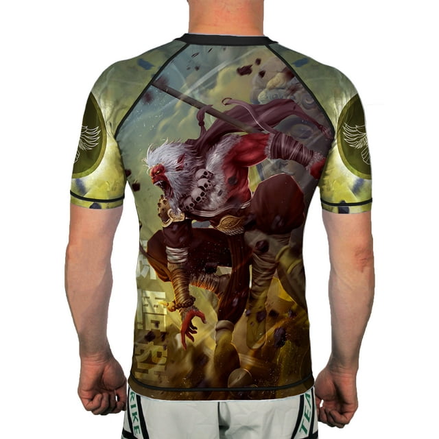 Raven Fightwear Men's The Monkey King Sun Wukong Short Sleeve Rash ...