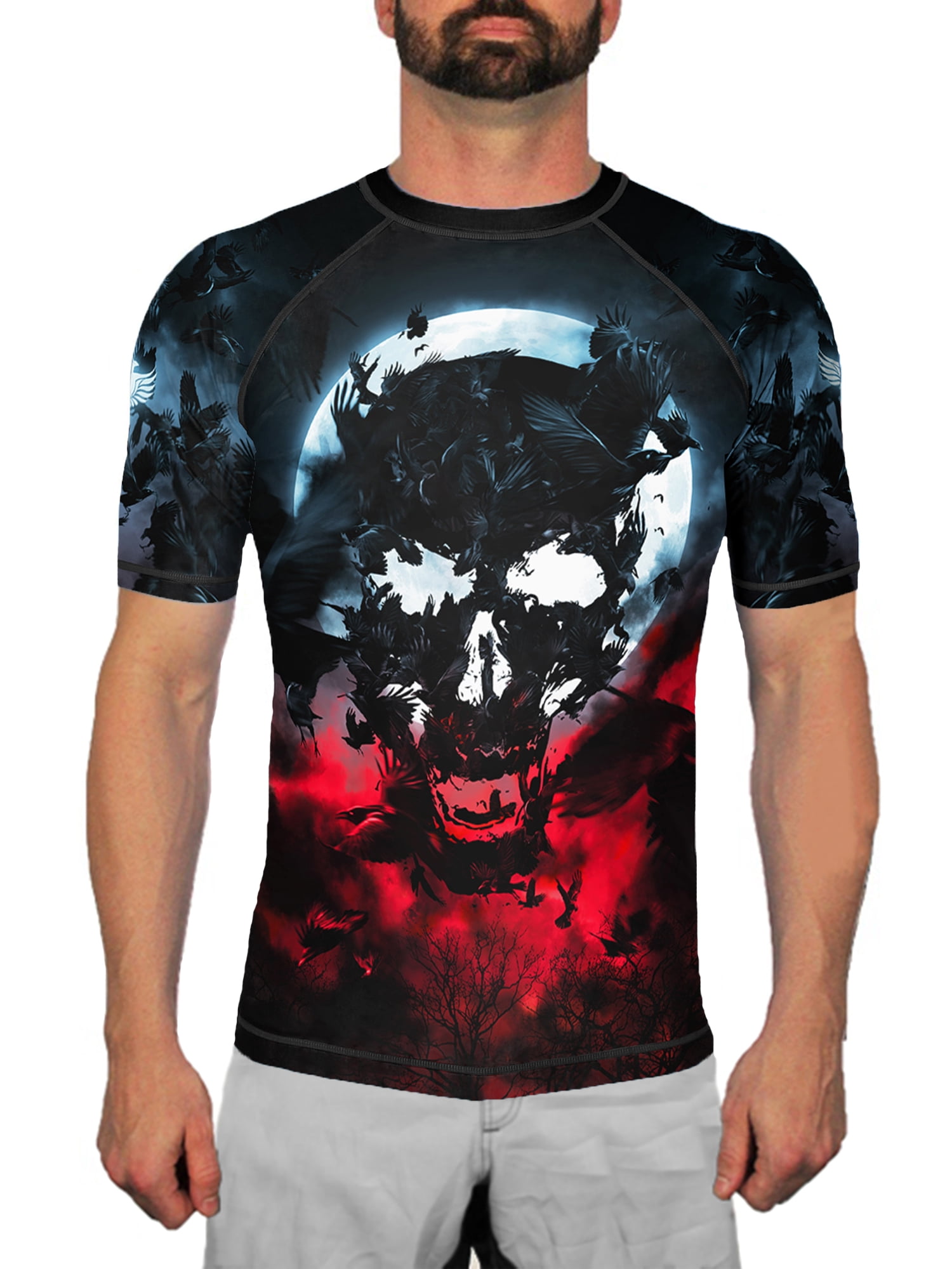 Raven Fightwear Men's The Unkindness Short Sleeve BJJ Rash Guard MMA ...