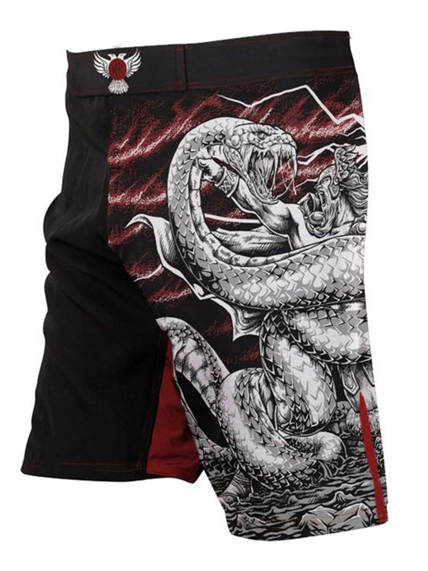 Raven Fightwear Men's Thor MMA Fight Shorts BJJ Black/Red - Walmart.com
