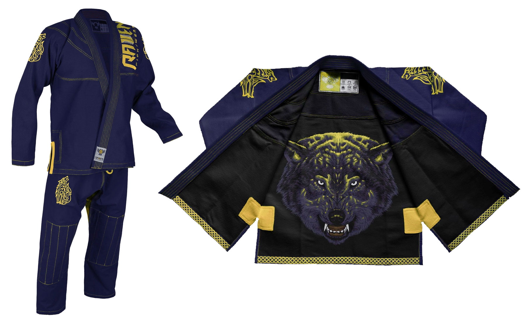 Raven Fightwear Men's Ulfhedinn Jiu Jitsu Gi Navy - Walmart.com