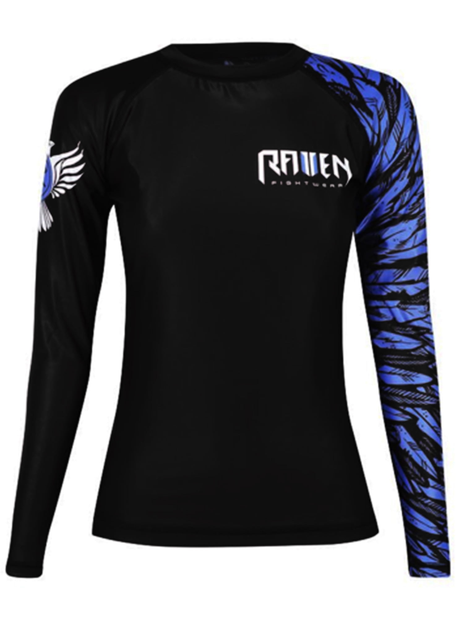 Raven Fightwear Women's Aerial Assault IBJJF Approved Rash Guard Blue ...