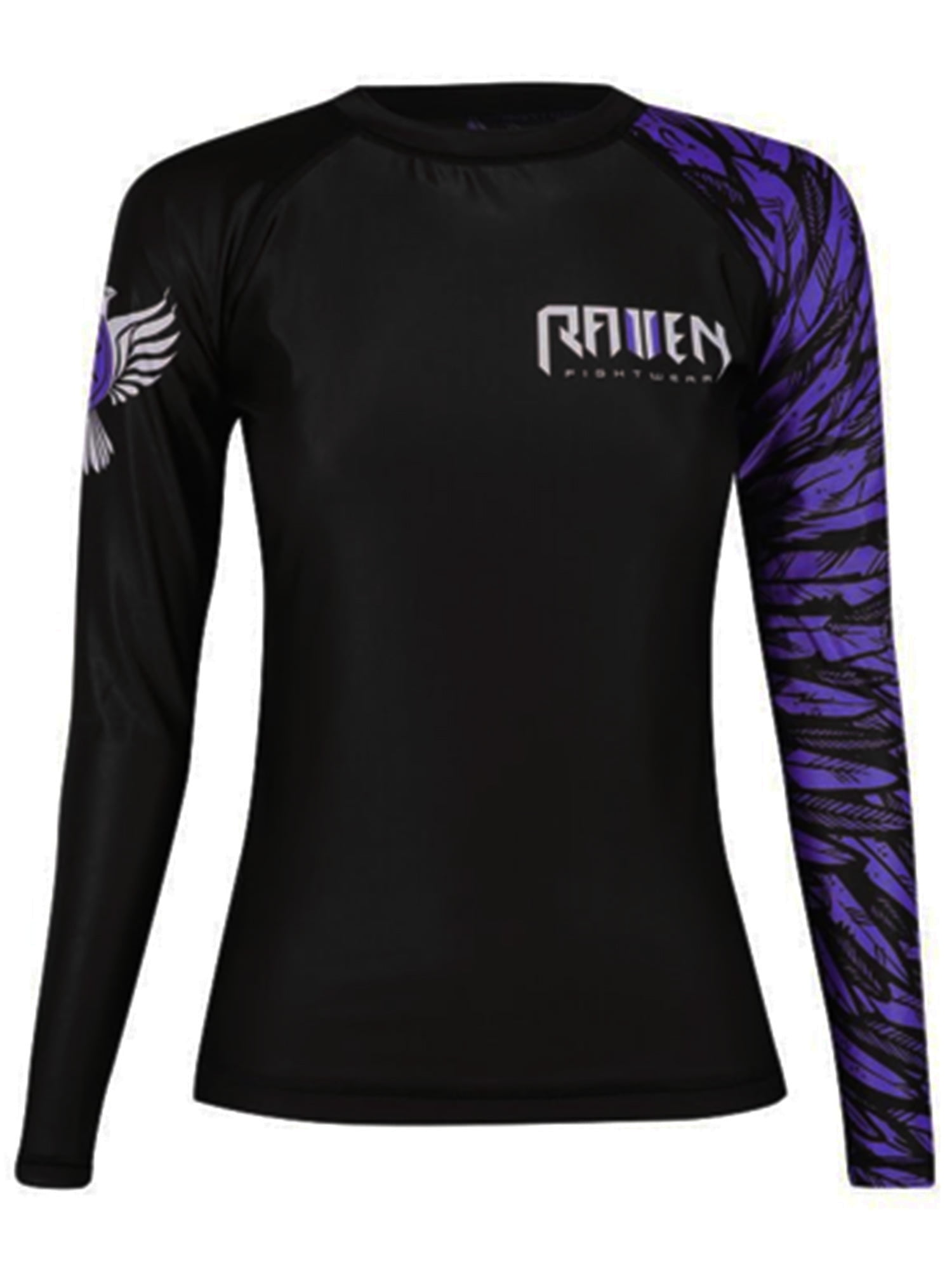Raven Fightwear Women's Aerial Assault IBJJF Approved Rash Guard Purple ...