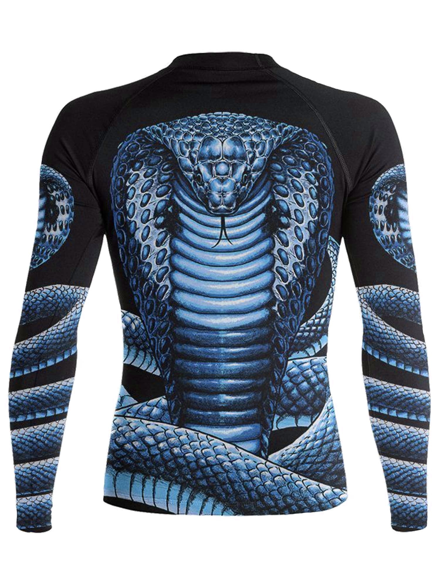 Raven Fightwear Women's Cobra Snake BJJ Rash Guard MMA Black/Blue ...