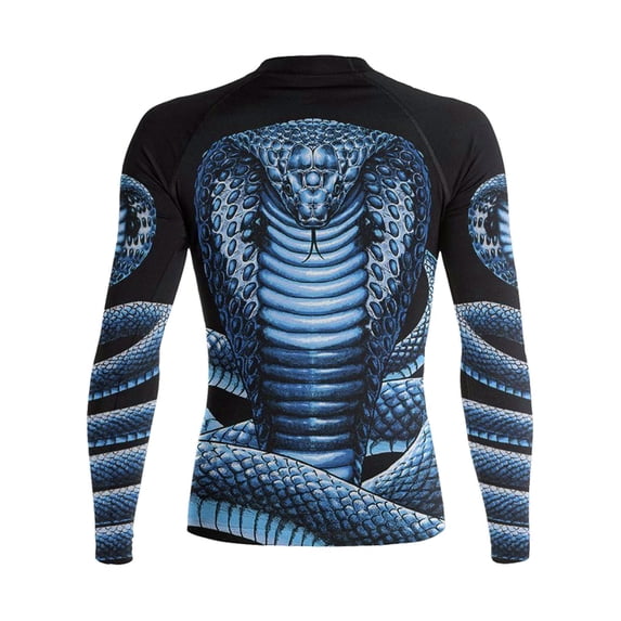 Raven Fightwear Women's Cobra Snake BJJ Rash Guard MMA Black/Blue ...