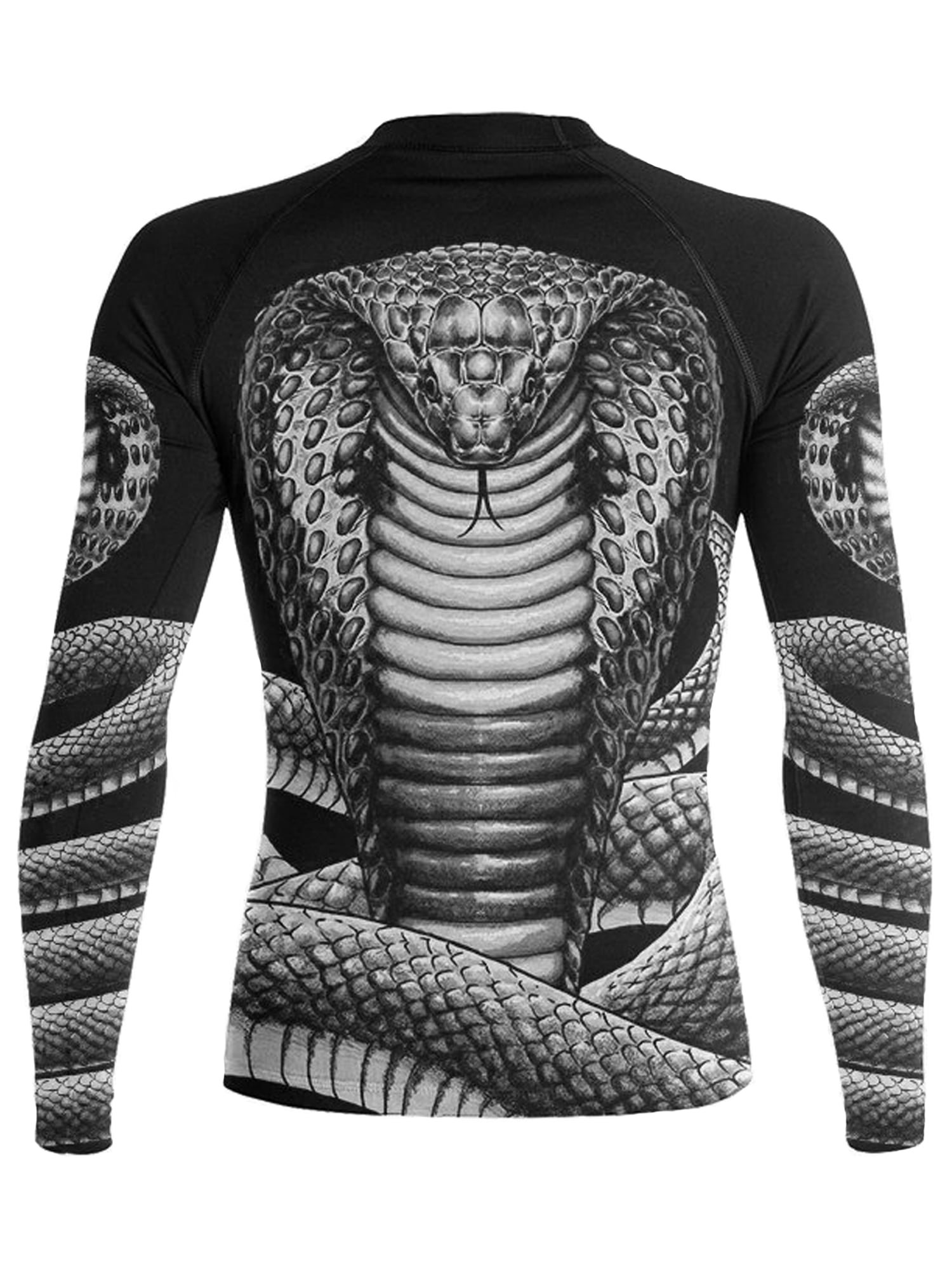 Raven Fightwear Women's Cobra Snake BJJ Rash Guard MMA Black/Grey ...