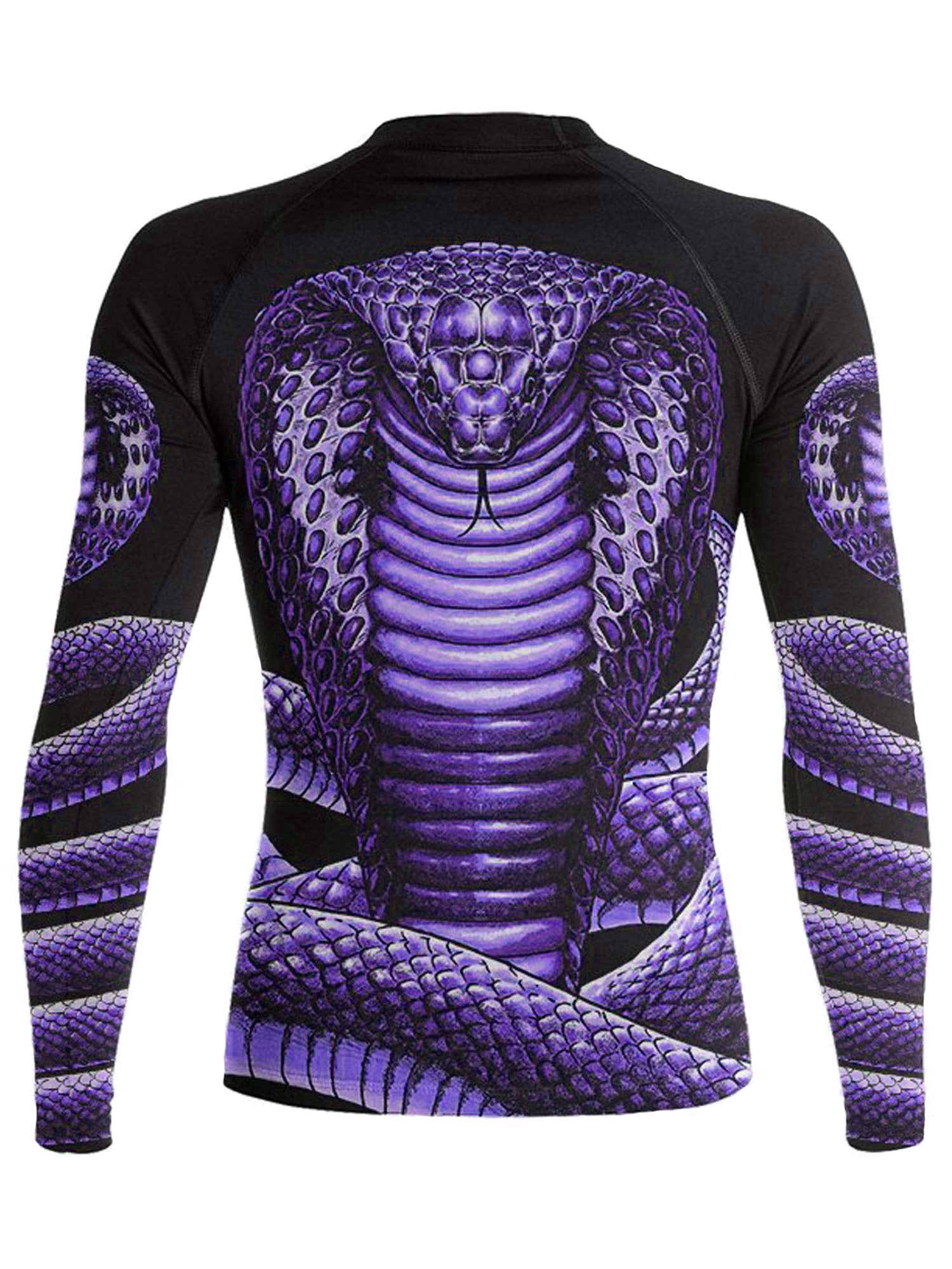 Raven Fightwear Women's Cobra Snake BJJ Rash Guard MMA Black/Purple ...