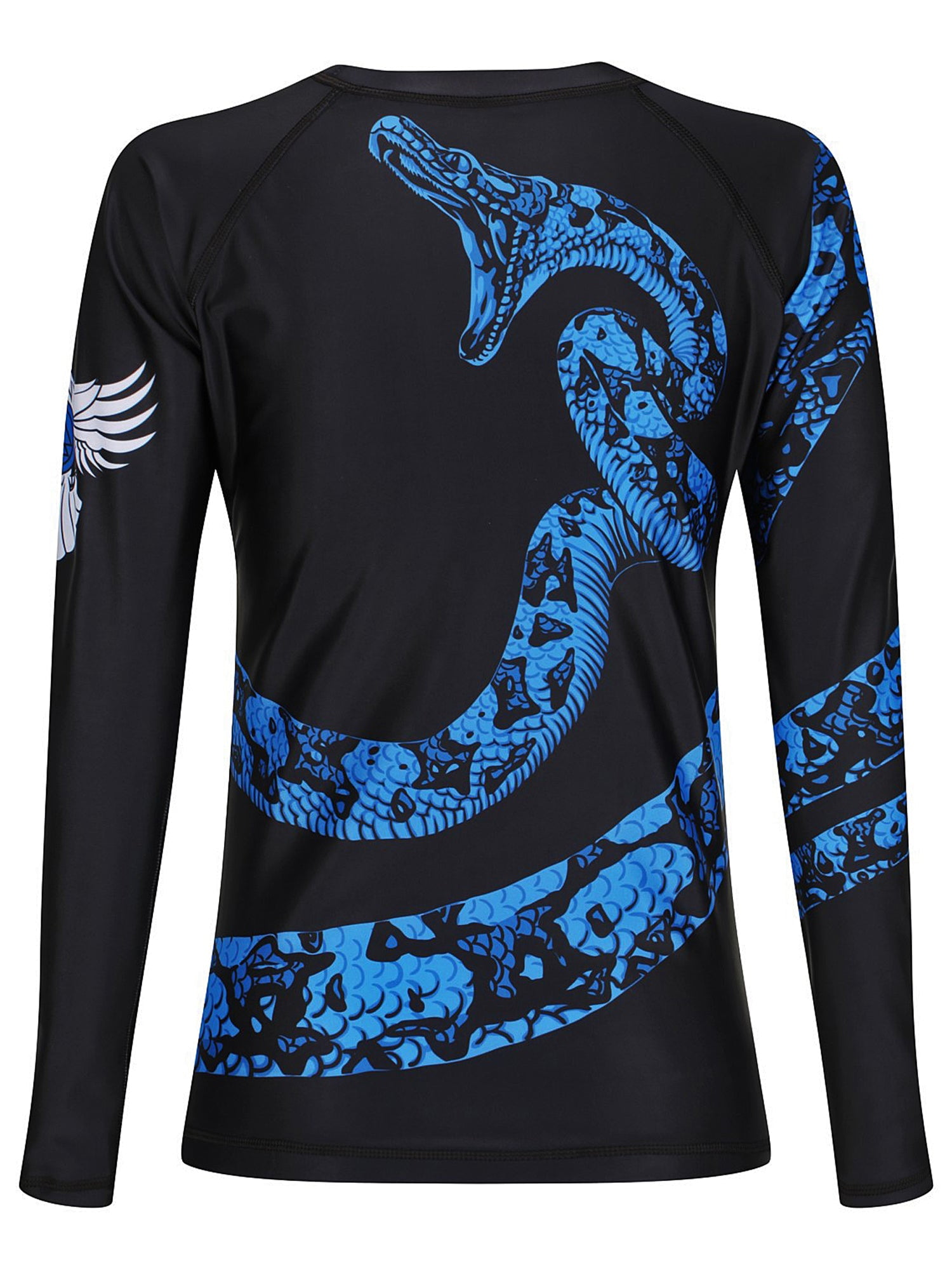Raven Fightwear Women's Constrictor Snake BJJ Rash Guard MMA Black/Blue ...