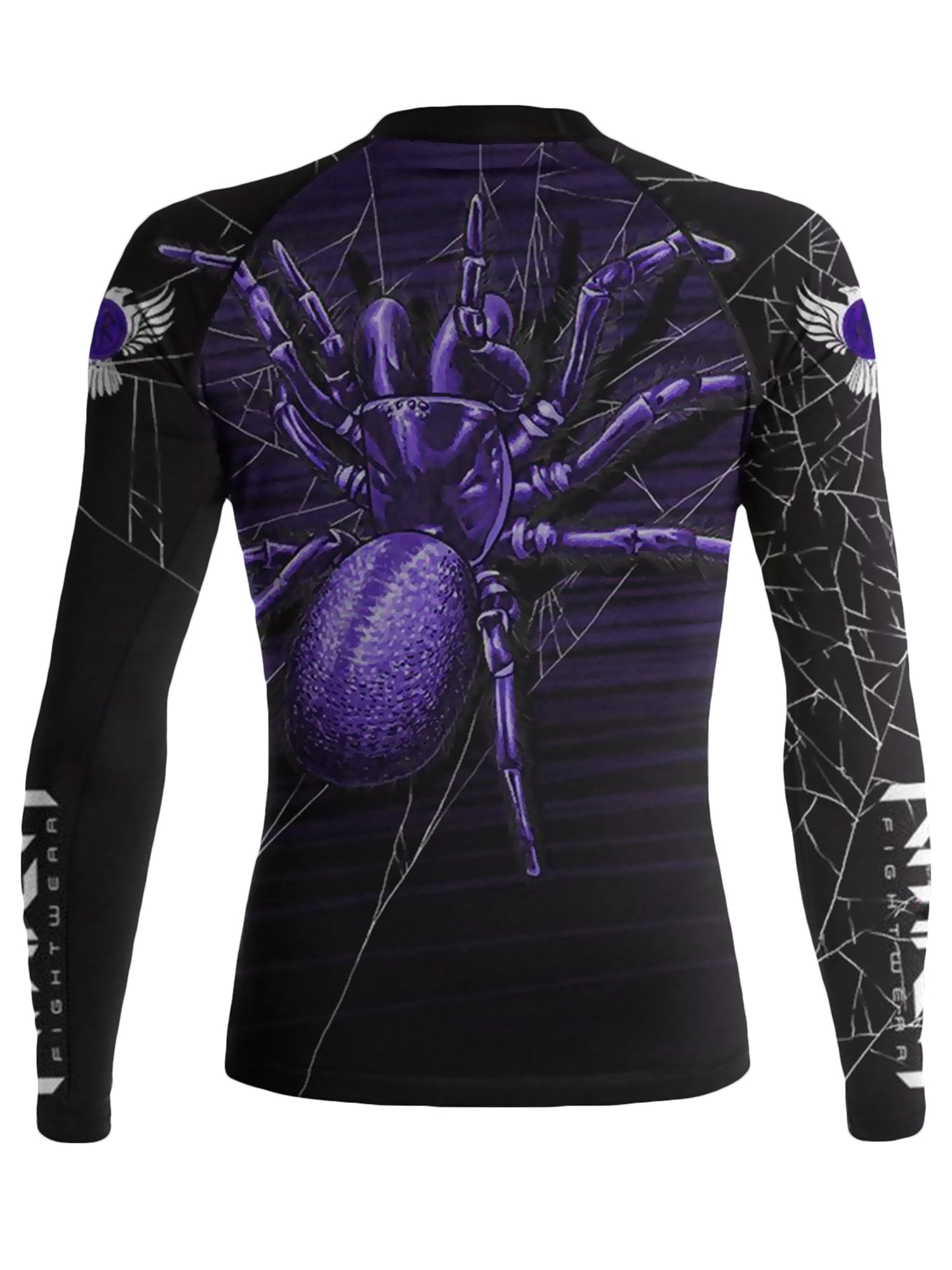 Raven Fightwear Women's Funnel Web Spider BJJ Rash Guard MMA Black ...
