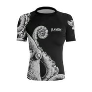 Raven Fightwear Women's Kraken Octopus Rash Guard MMA BJJ Black/White ...