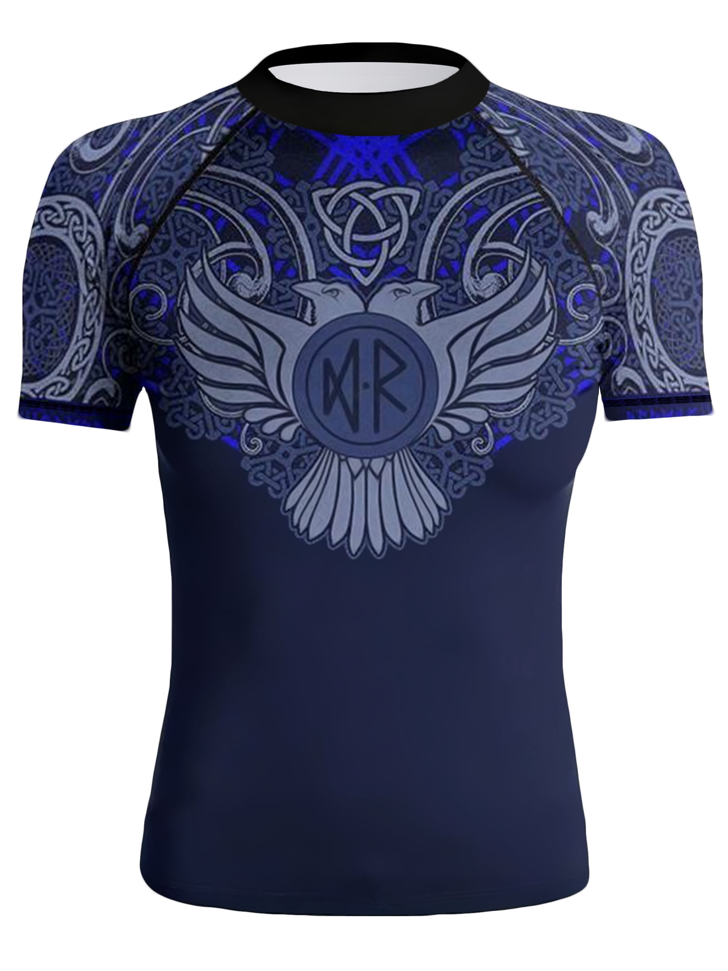 Raven Fightwear Women's Nordic BJJ Rash Guard Short Sleeve MMA Blue ...