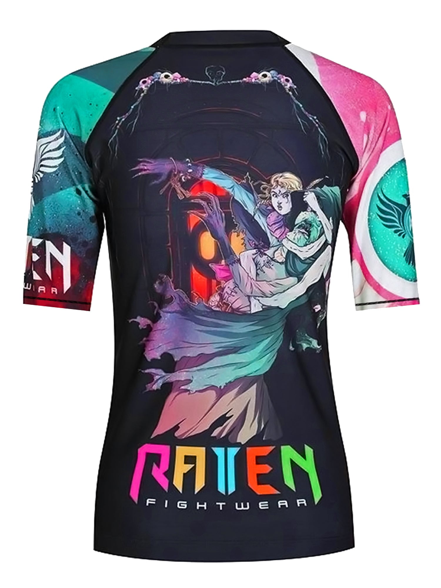 Raven Fightwear Women's The Candy BJJ Rash Guard Short Sleeve MMA Black ...