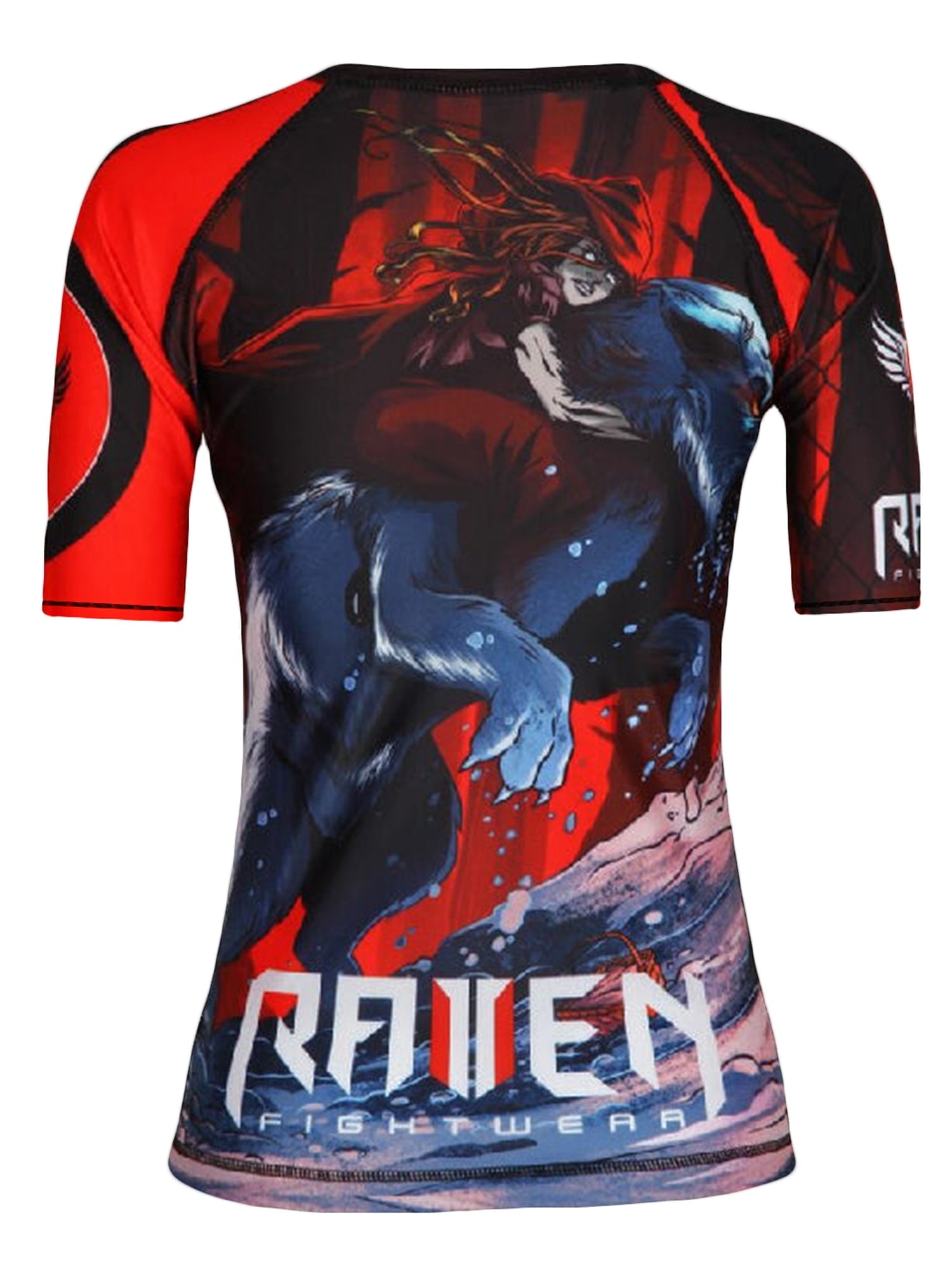 Raven Fightwear Women's The Red Rash Guard Short Sleeve BJJ MMA ...